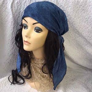 Swimming Hat Denim Color Durag Head Scarf Tichel for the Beach Pool for ...