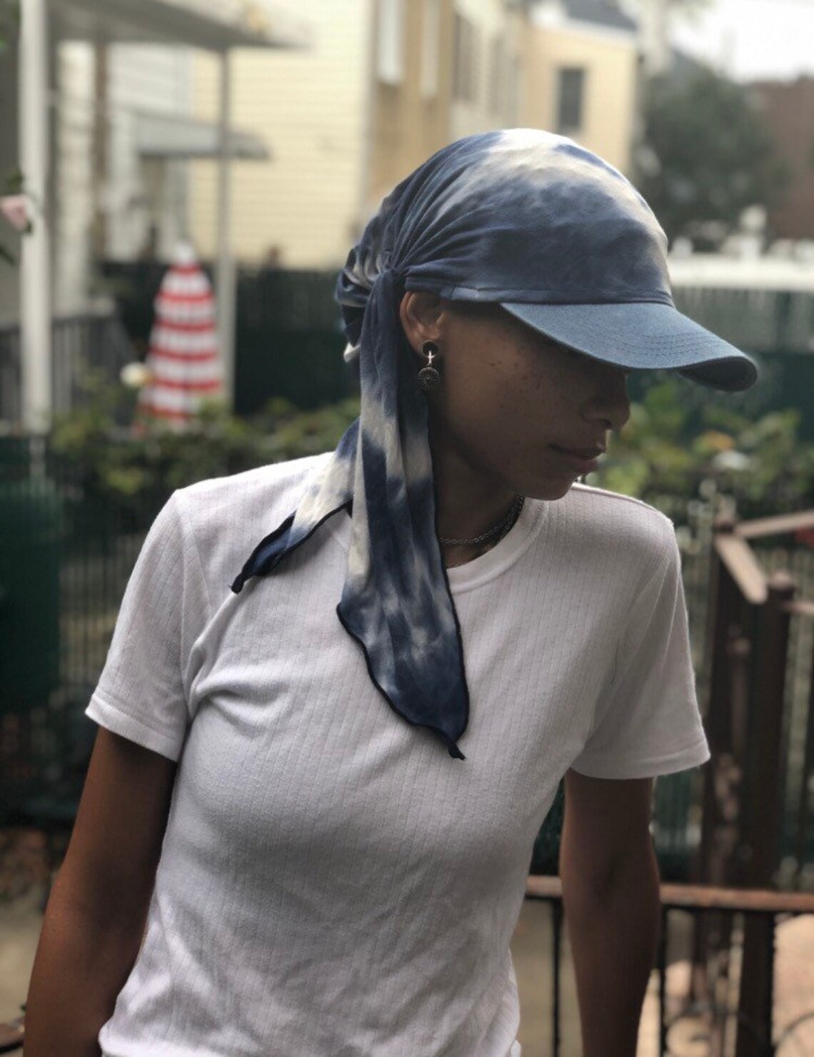 Baseball Cap Head Scarf Hat Cover & Conceal Hair Casual Beachwear ...