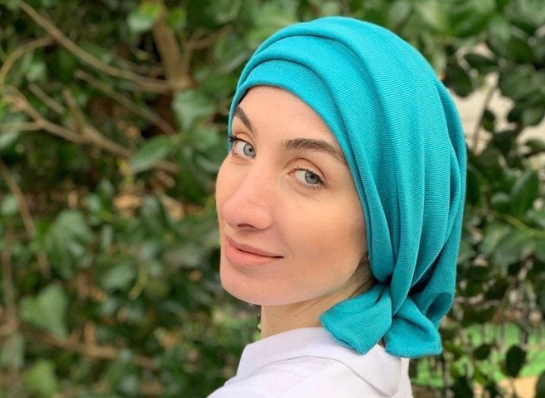Turquoise Head Scarf | Wrap Around Turban for Women | Unique Hair ...