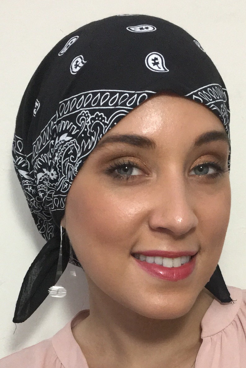 Head Scarf | Cotton Bandana Pre Tied Elasticized | Cute Headcover Scarf ...