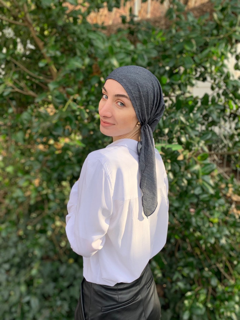 Denim Head Scarf Blue Hijab Soft Lightweight Stretchy Pre - Etsy