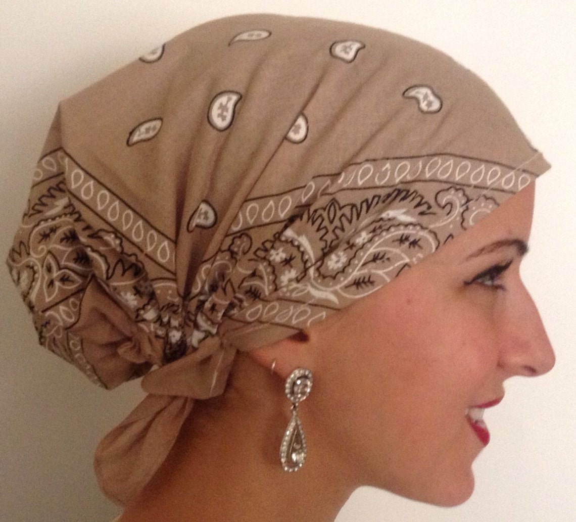 Cotton Bandana Durag Head Wrap Casual Stylish Tie Back - Etsy
