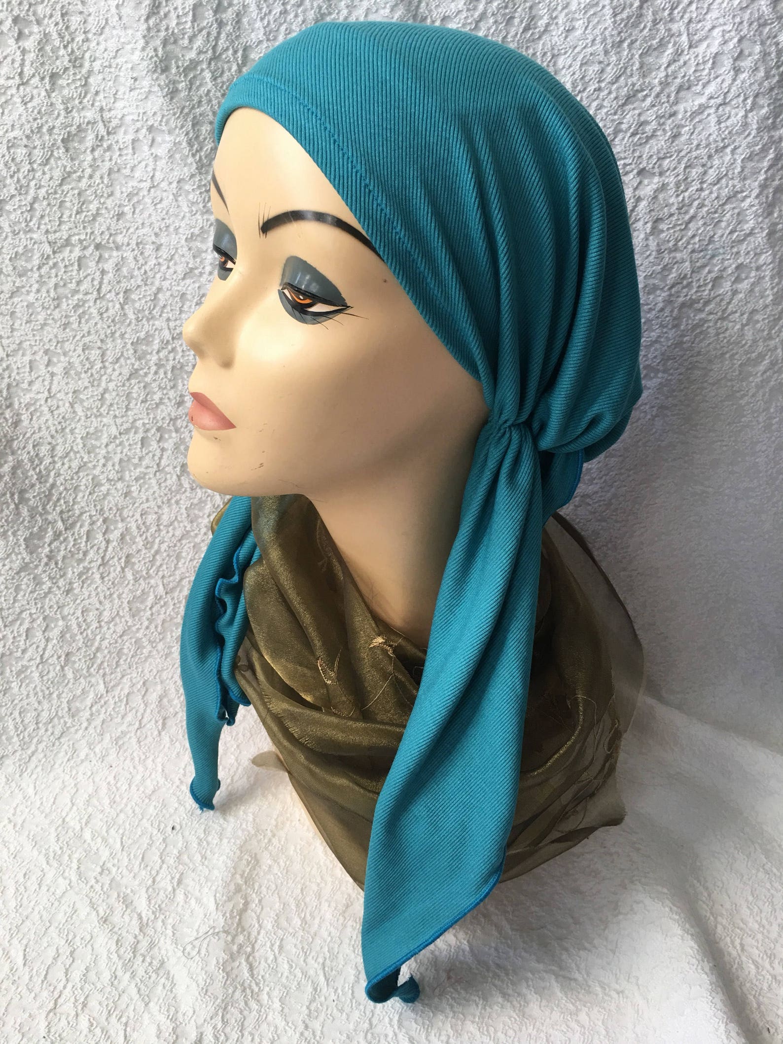 Beautiful Head Scarf Tie Back Cap Long Fuller Hair Covering - Etsy