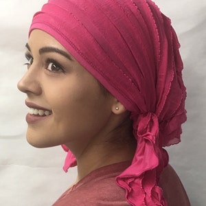 Pink Fashion Durag Head Scarf Comfy Hijab Chemo Cap For Cancer | Etsy