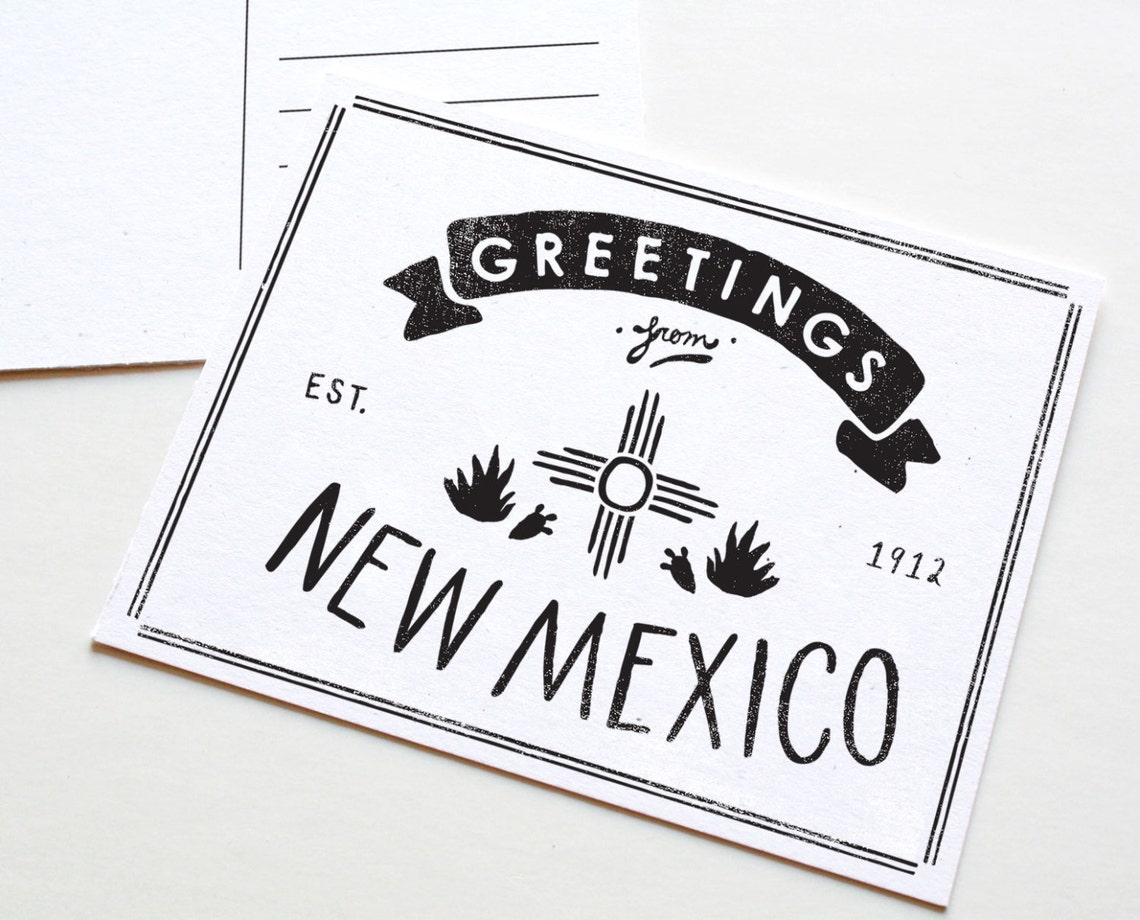 State of New Mexico Postcard - Etsy