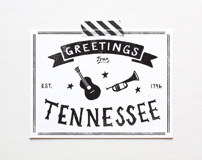 State of Tennessee Postcard - Etsy