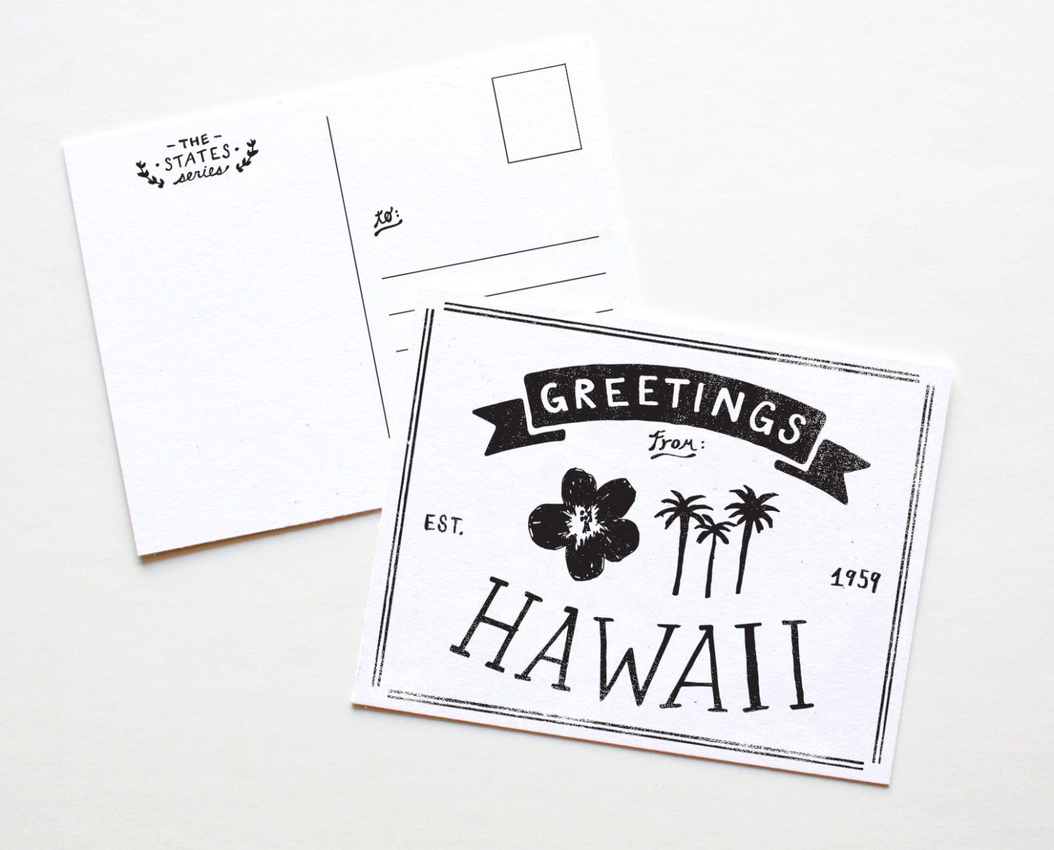 State of Hawaii Postcard - Etsy