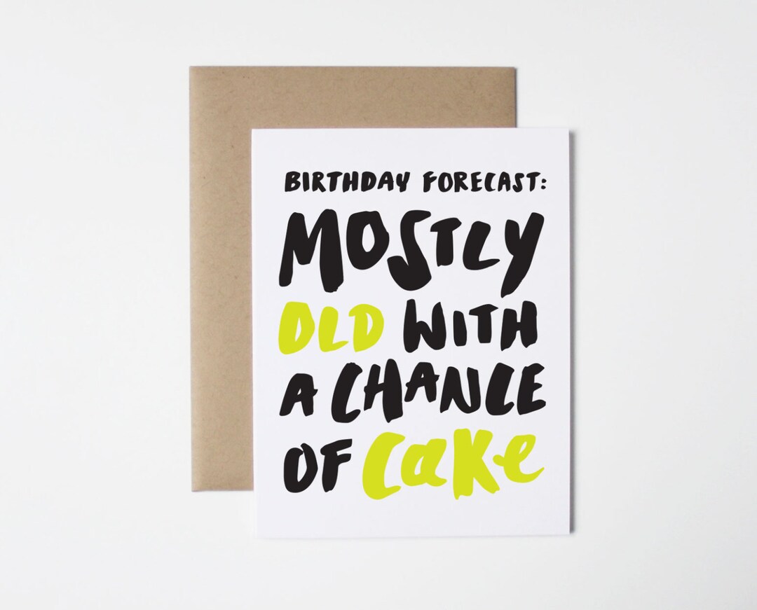 Funny Birthday Card- Birthday Forecast - Etsy