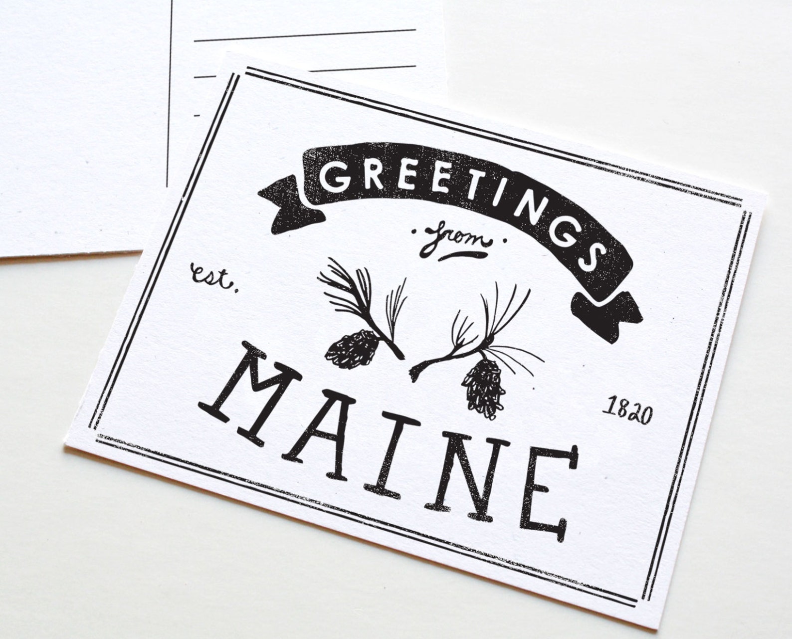 State of Maine Postcard - Etsy