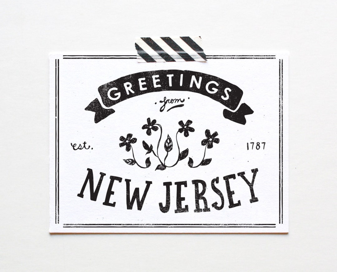 State of New Jersey Postcard - Etsy