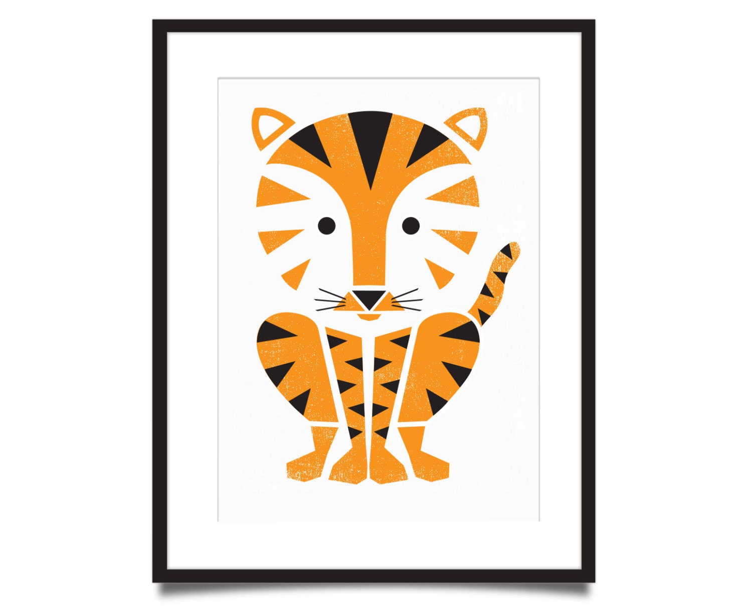 Tiger Art Print- Screenprint- Kids Art - Etsy