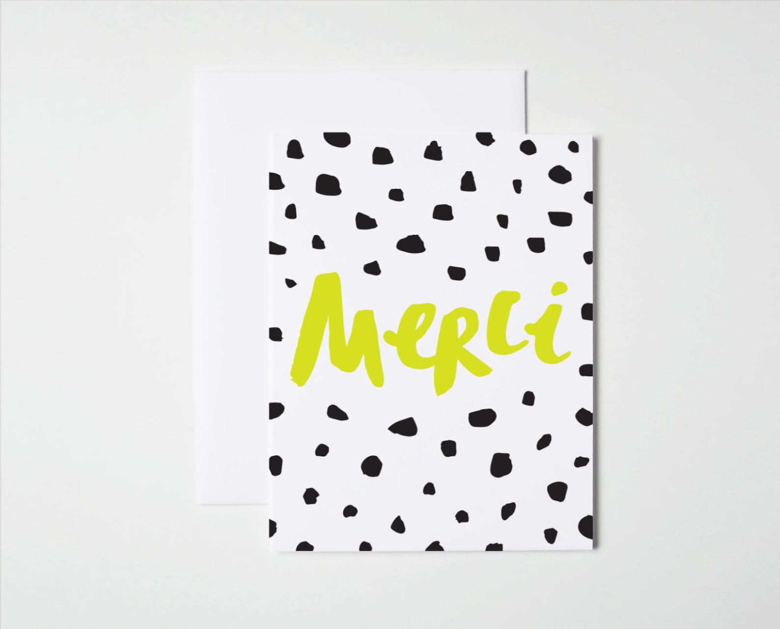 Thank You Card- Merci - Etsy