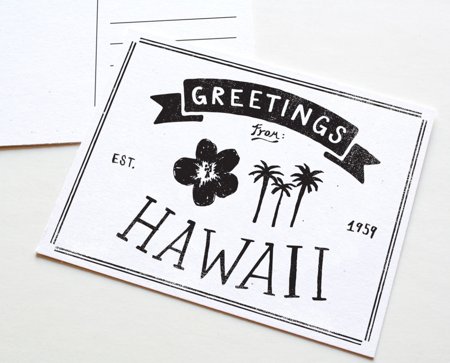 State of Hawaii Postcard - Etsy