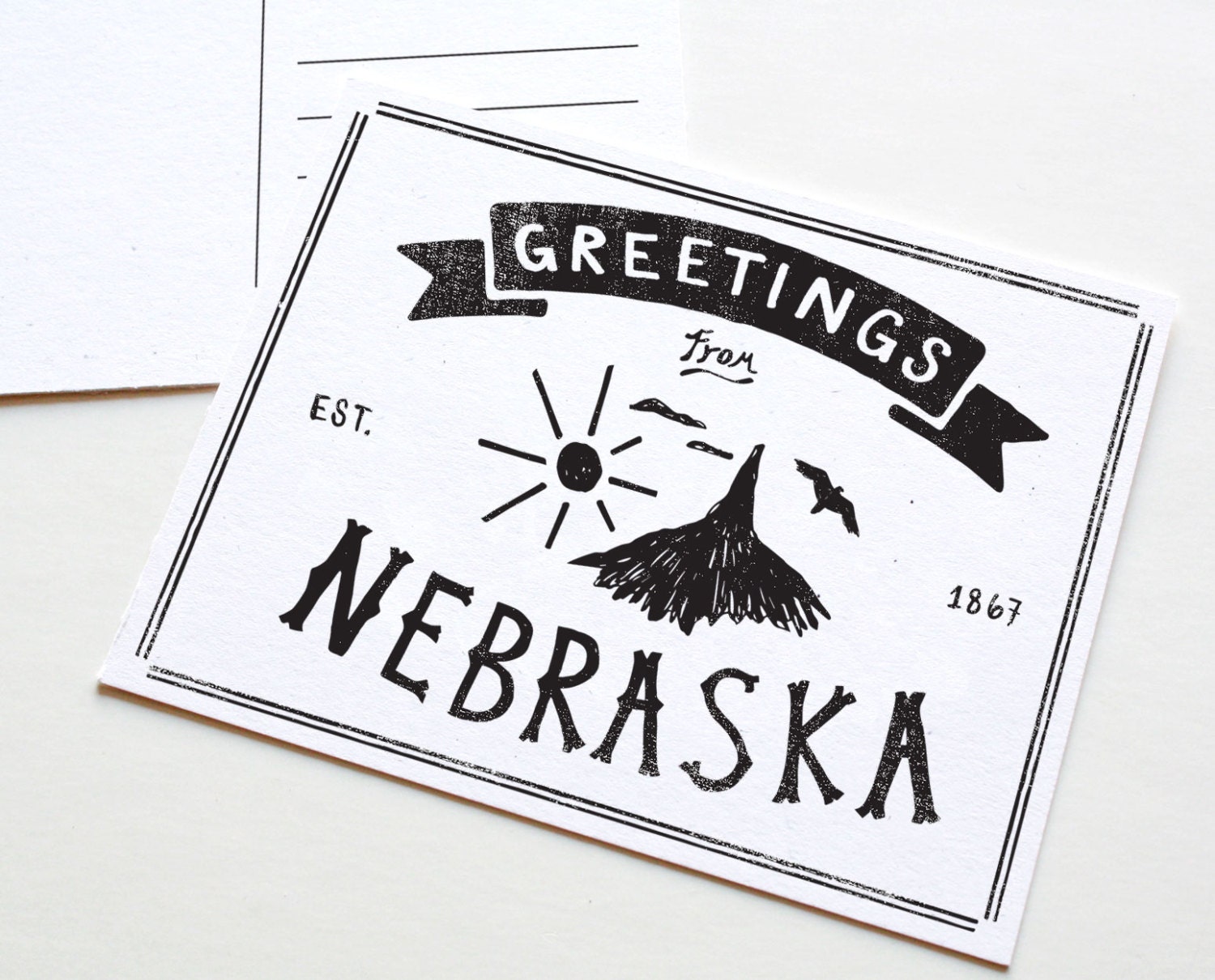 State of Nebraska Postcard - Etsy