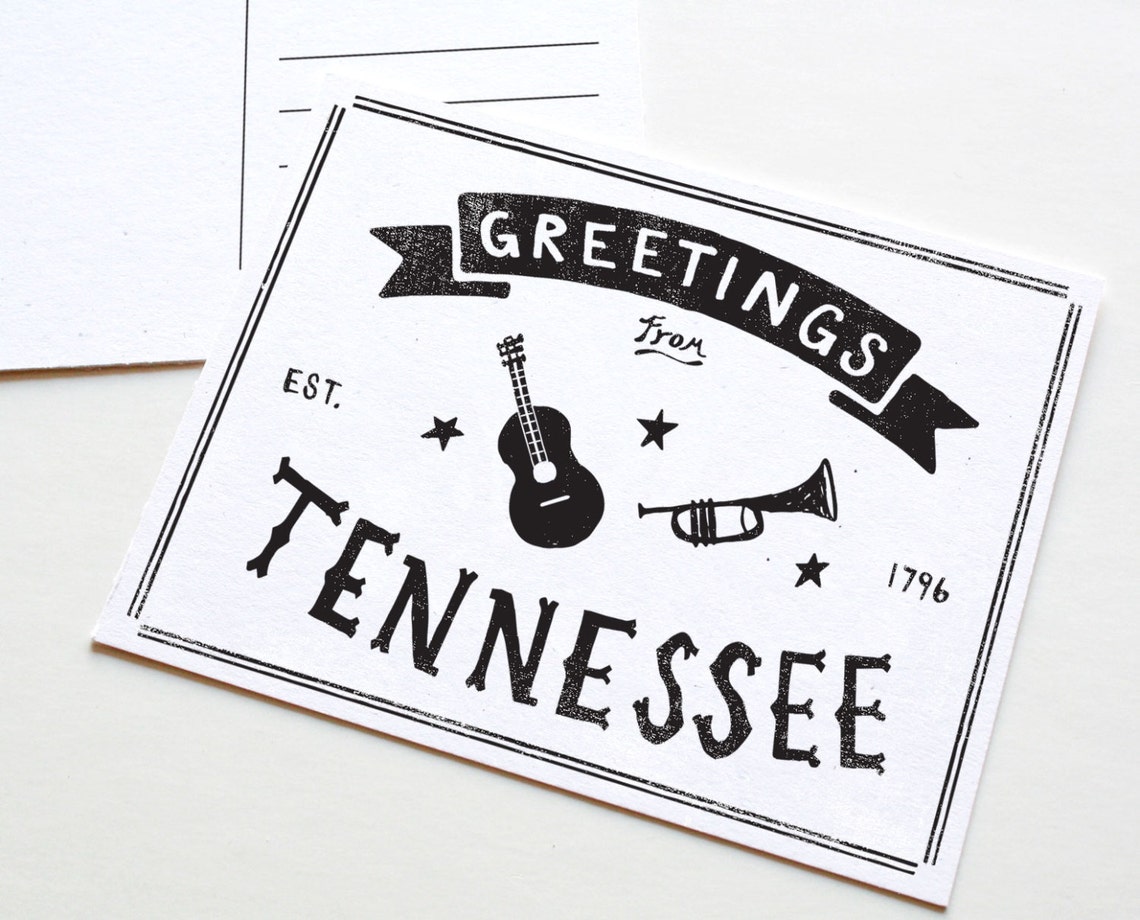 State of Tennessee Postcard - Etsy