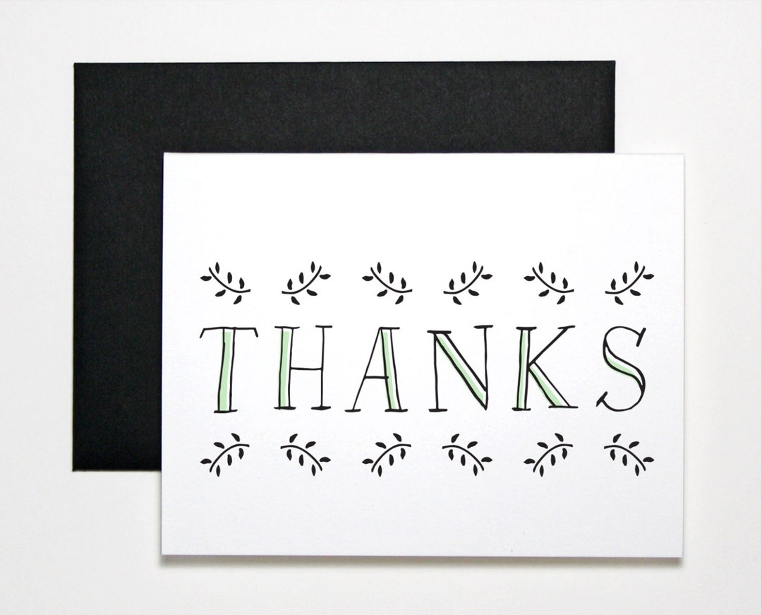 Thank You Card-ivy - Etsy