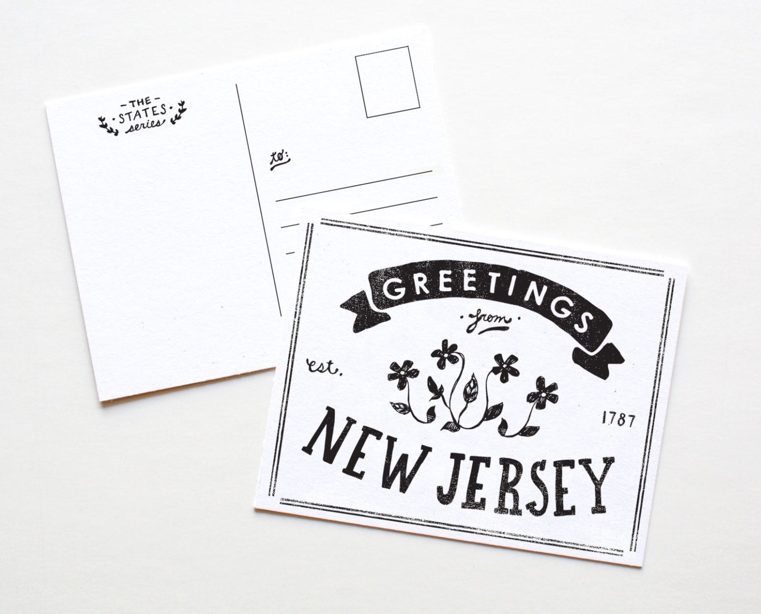 State of New Jersey Postcard - Etsy
