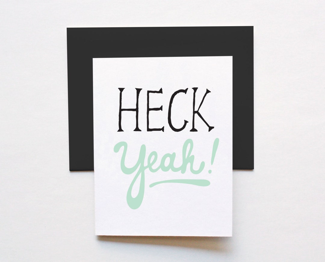 Funny Congratulations Card, Graduation Card- Heck Yeah! - Etsy