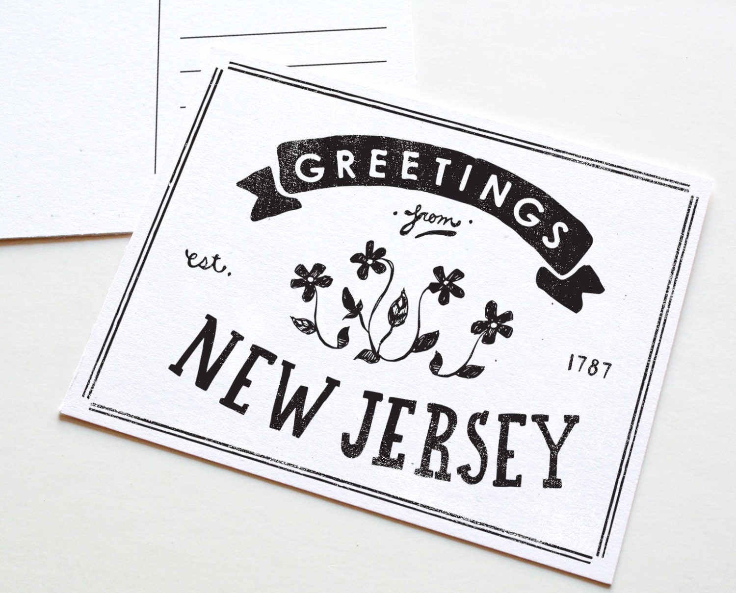 State of New Jersey Postcard - Etsy