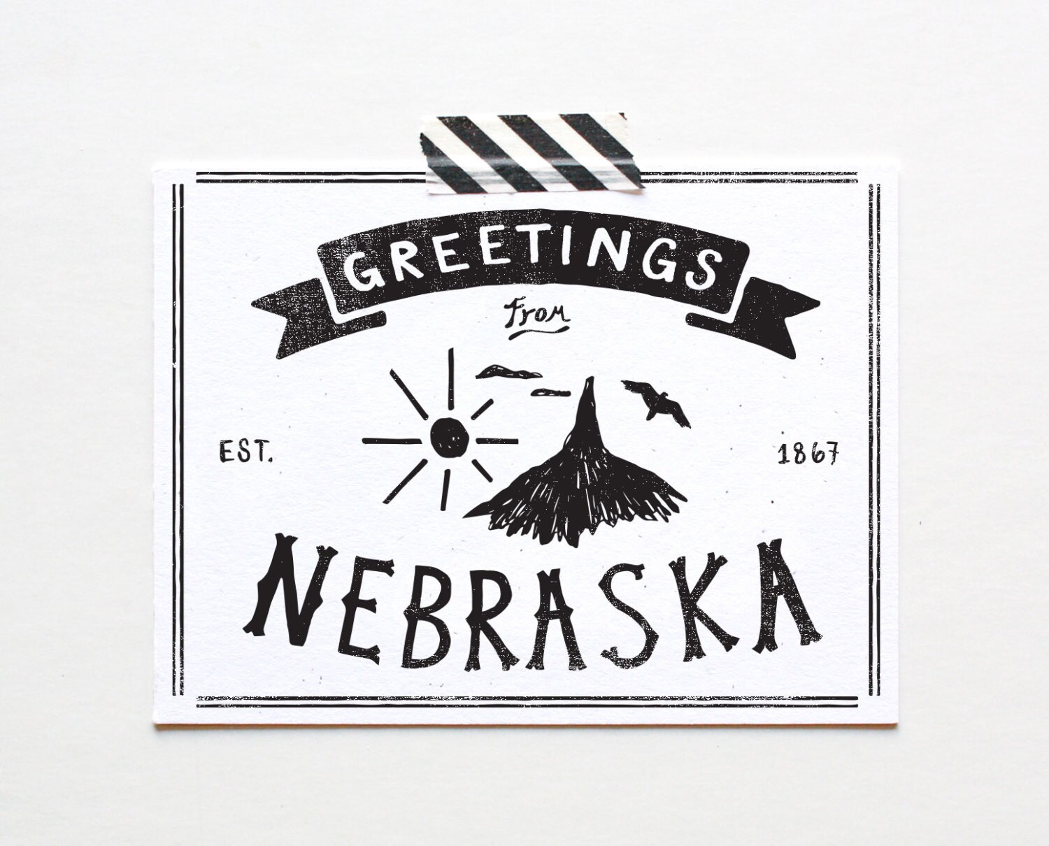 State of Nebraska Postcard - Etsy