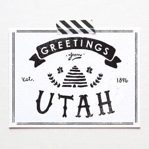 State of Utah Postcard - Etsy