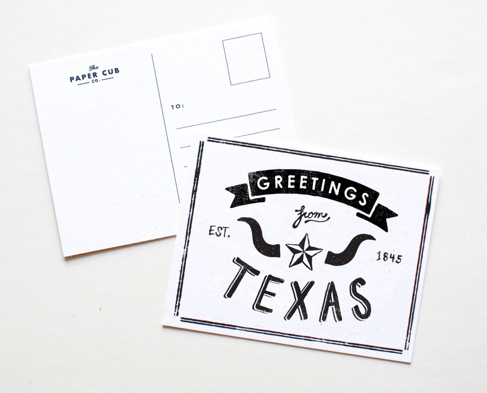Screenprinted State of Texas Postcard - Etsy