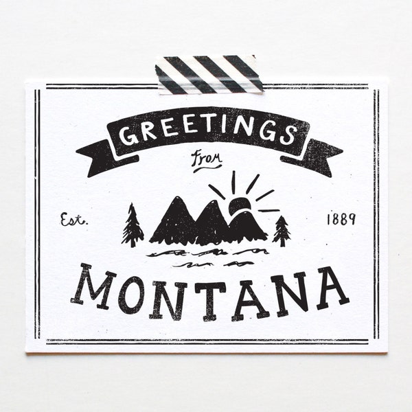 Montana Postcard - Etsy