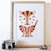 Tiger Art Print Screenprint Kids Art - Etsy