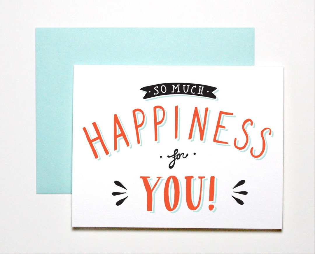 Congratulations Card- so Much Happiness for You - Etsy