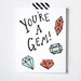 Thank You Card- You're A Gem - Etsy