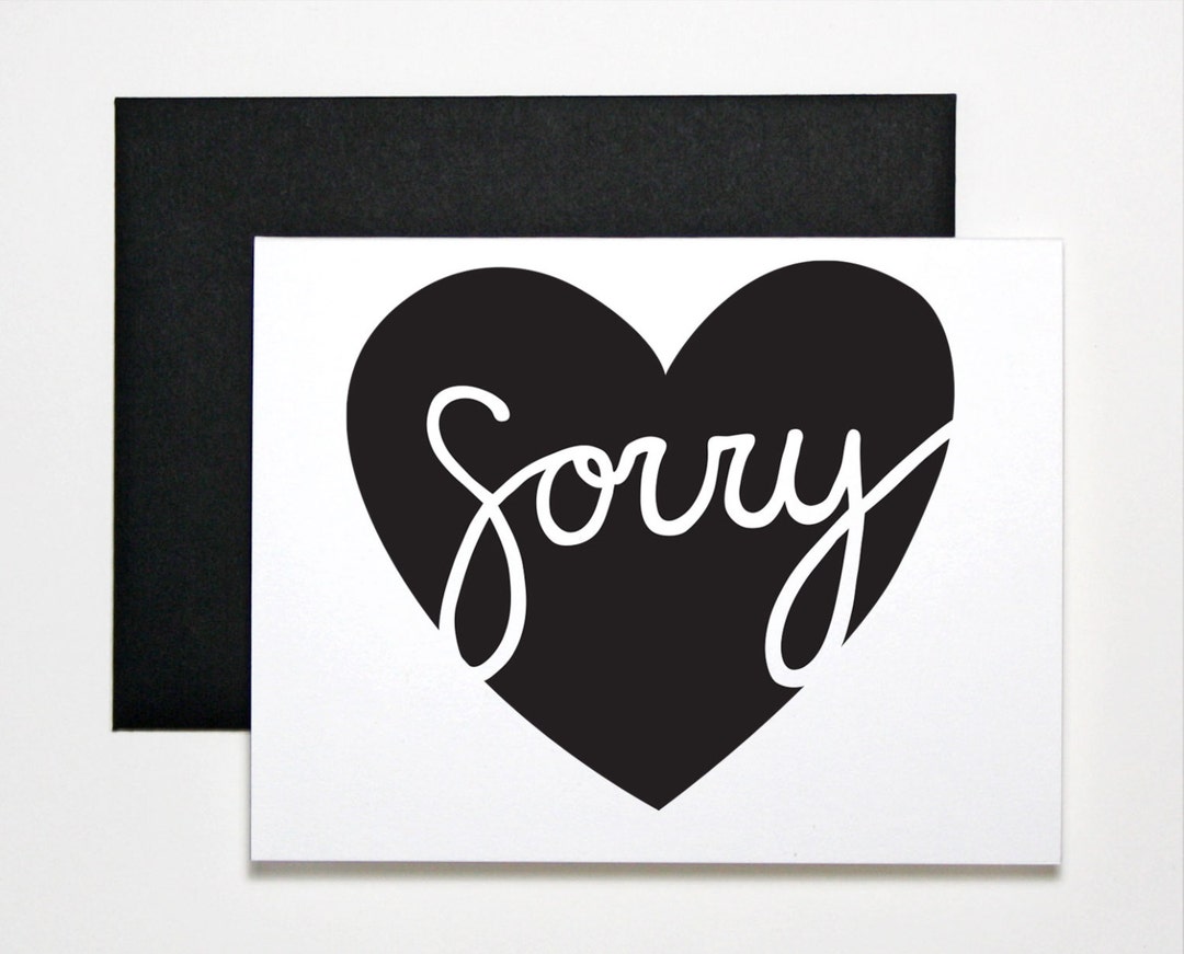 I'm Sorry Card- Sorry Heart - Etsy