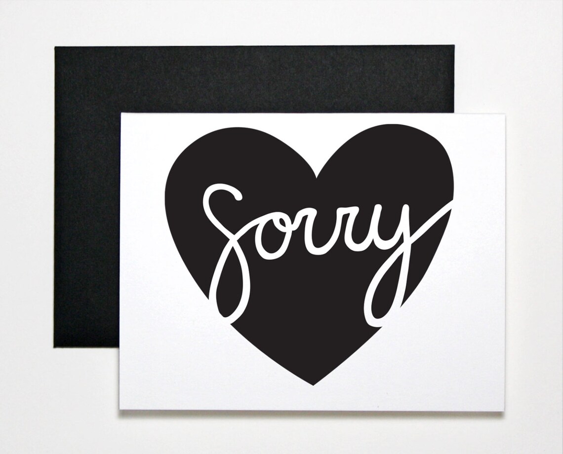 I'm Sorry Card Sorry Heart - Etsy