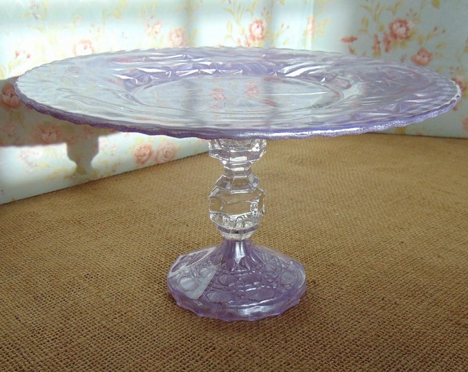 Lavender Glass Cake Stand, Small Cake Stand, Wedding Cake Stand ...