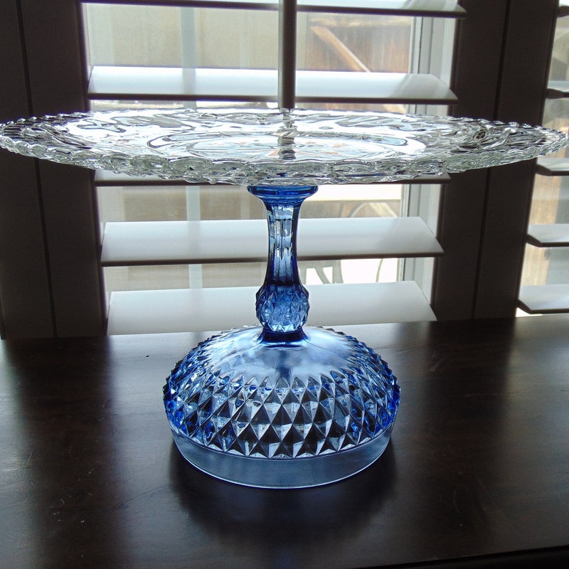 Blue Cake Stand - Etsy