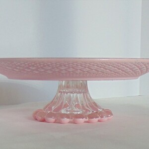 10 Inch Pink Cake Stand, Pink Wedding Cake Pedestal, Baby Pink ...