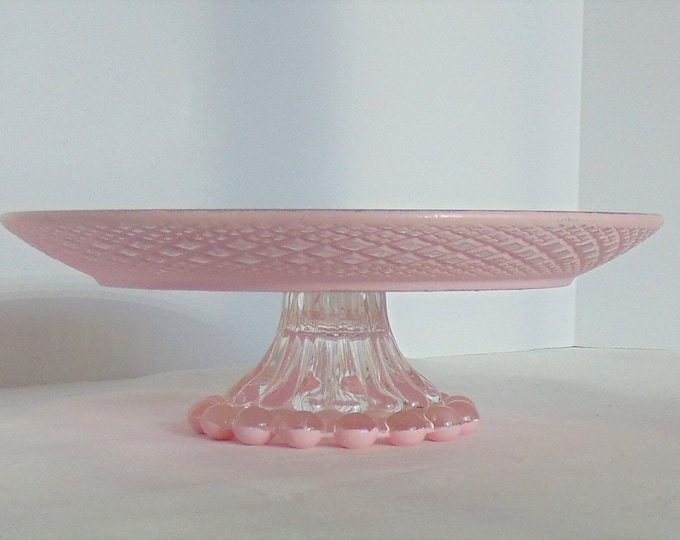 10 Inch Pink Cake Stand, Pink Wedding Cake Pedestal, Baby Pink ...