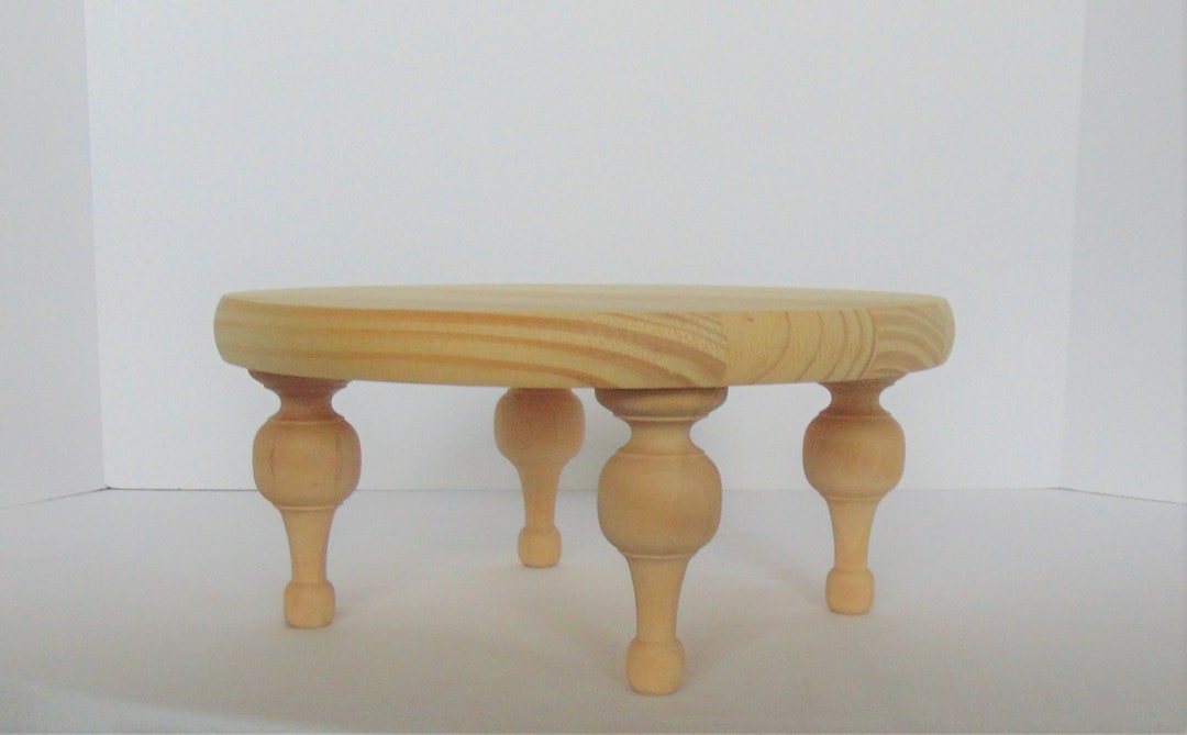 12 Round Farmhouse Riser, Wooden Cake Stand, Wood Footed Riser, Choice ...