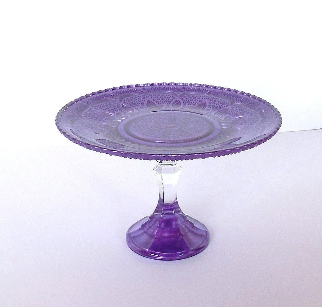 9 Purple Cake Stand Cupcake Stand Dessert Pedestal - Etsy