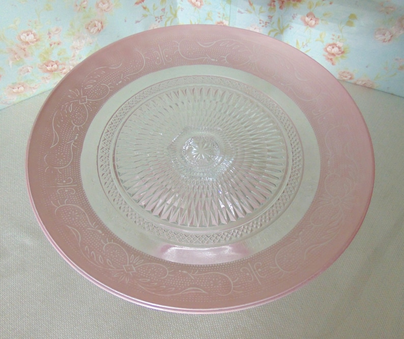 10" Pink Cake Stand, Pink Wedding Cake Pedestal, Baby Pink Distressed ...