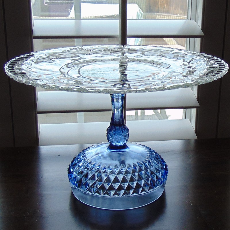 Blue Cake Stand - Etsy