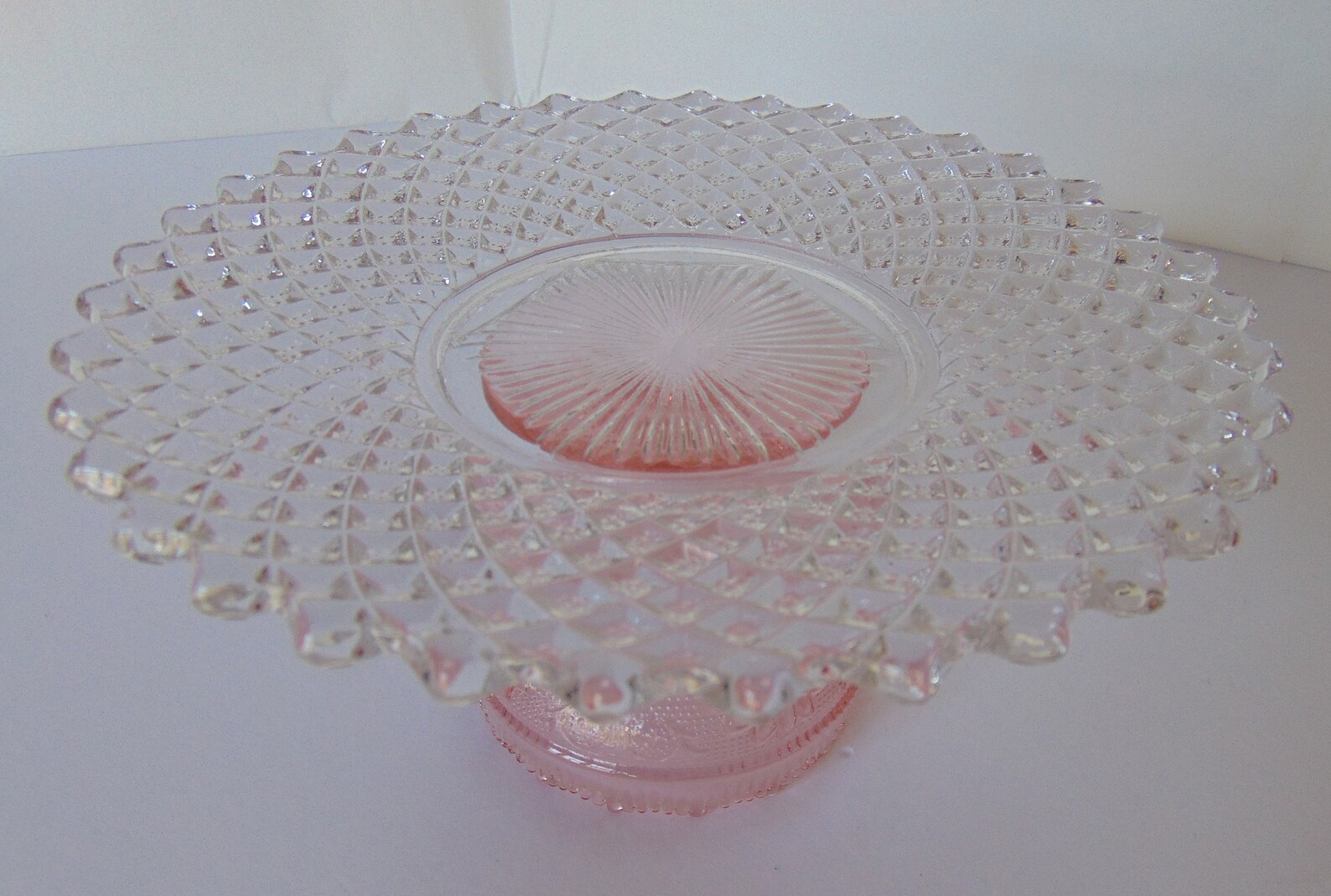 Pink Cake Stand Clear and Pink Cake Stand Pink Cake - Etsy