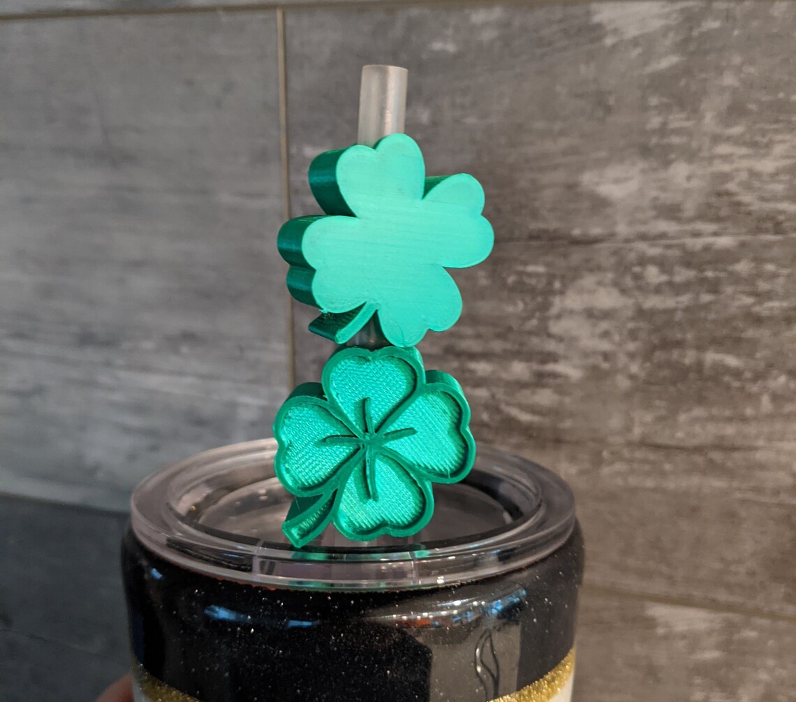 Shamrock Clover Straw Topper STL Print File 3D Printer - Etsy