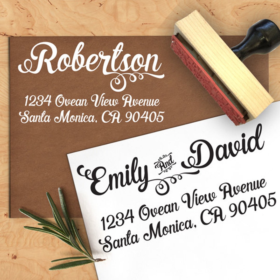 Custom Calligraphy Address Stamp: Wedding, Save the Date - Etsy