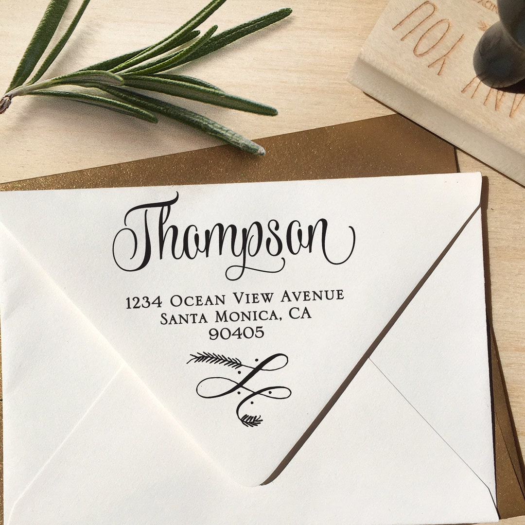 Christmas Address Stamp, Holiday Return Address Stamp, Christmas Card ...