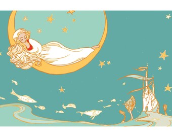 Winter Mermaid: Art Print | Etsy