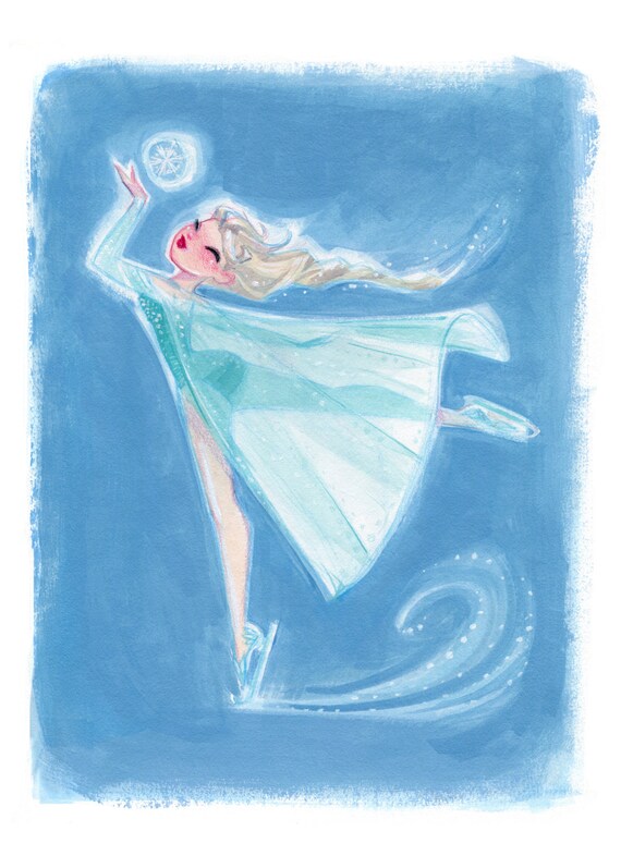 Princess Pinup Elsa: Art Print | Etsy