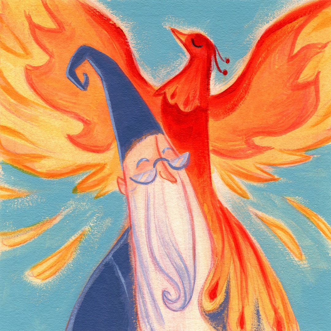 Potter Pets Dumbledore & Fawkes: Art Print - Etsy