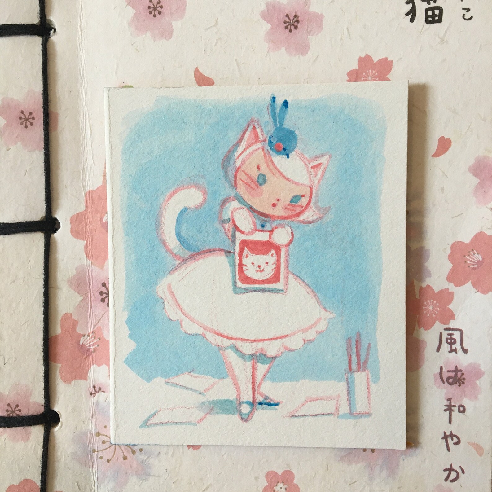 Itty Bitty Kitties - Casey Cat in Her Studio - Etsy