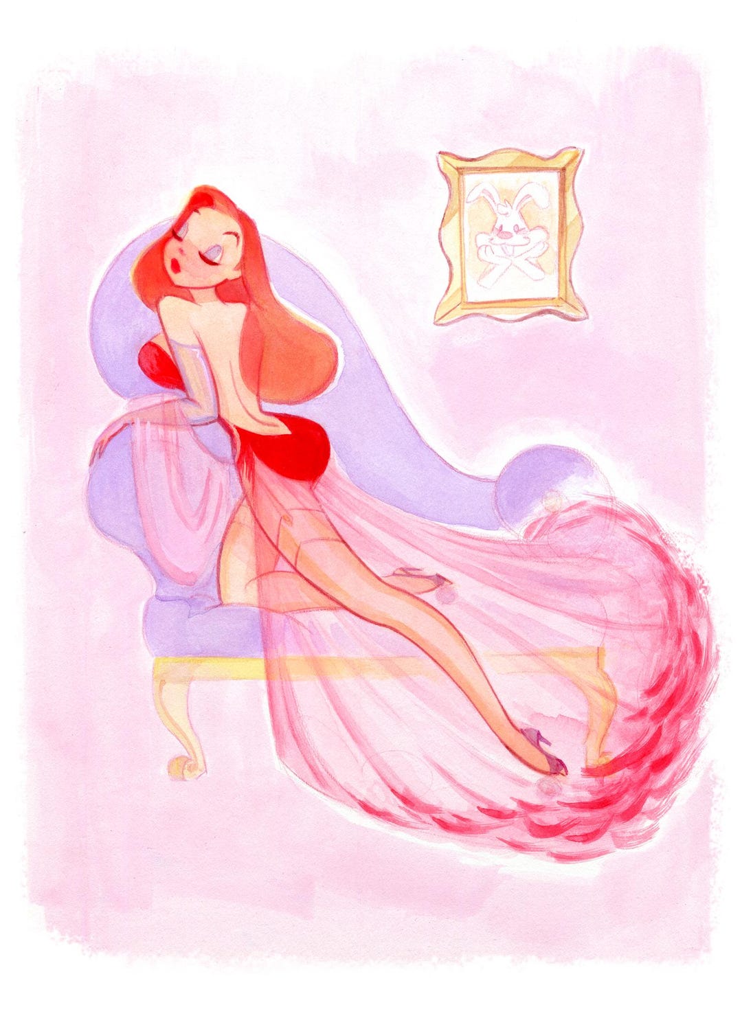 Princess Pinup - Jessica Rabbit: Art Print - Etsy