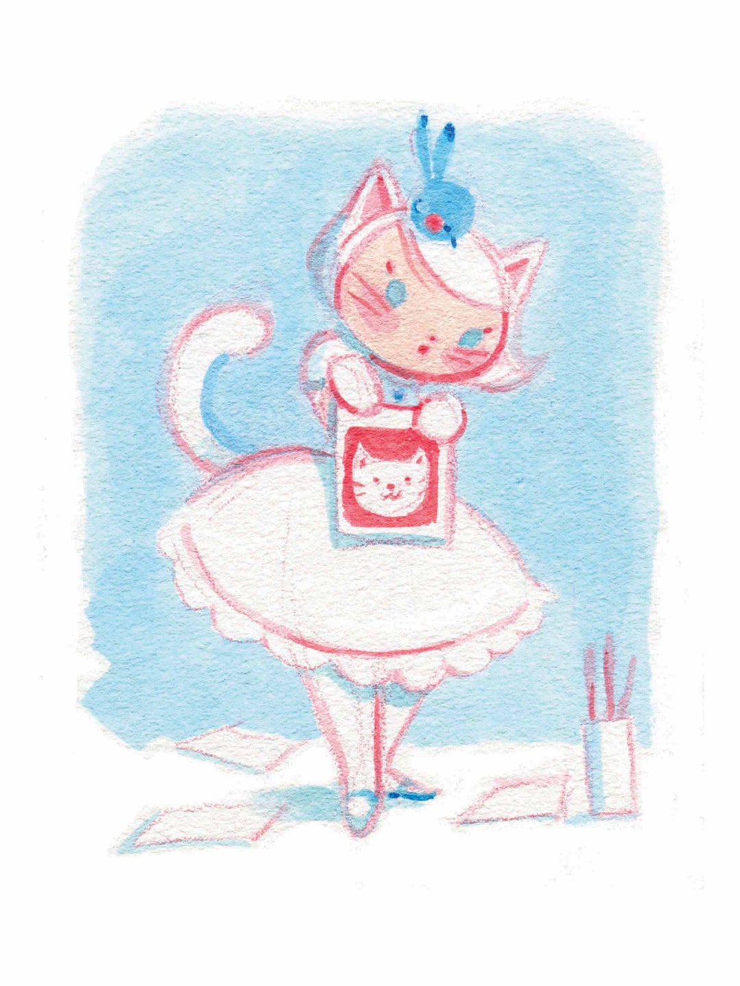 Itty Bitty Kitties - Casey Cat in Her Studio - Etsy